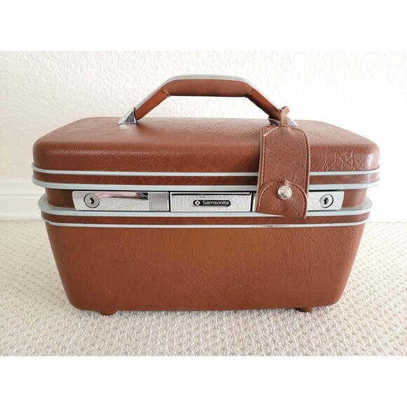 Samsonite | Bags | Vintage Samsonite Silhouette Brown Cosmetic Makeup ...
